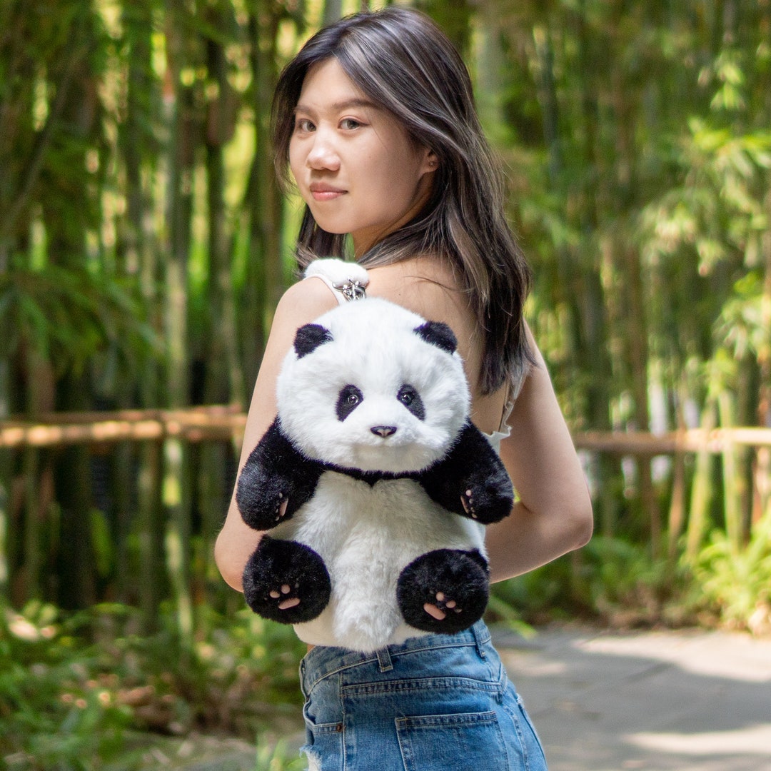 Chongker Handmade Simulated Plush Panda Backpack Hehua - Etsy