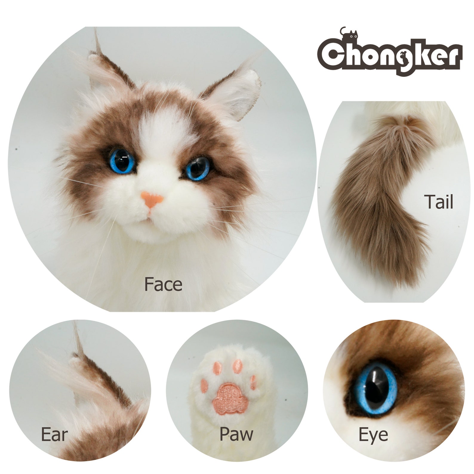 100% Handmade Cute Realistic Ragdoll Cat Plush ToyCat Stuffed | Etsy