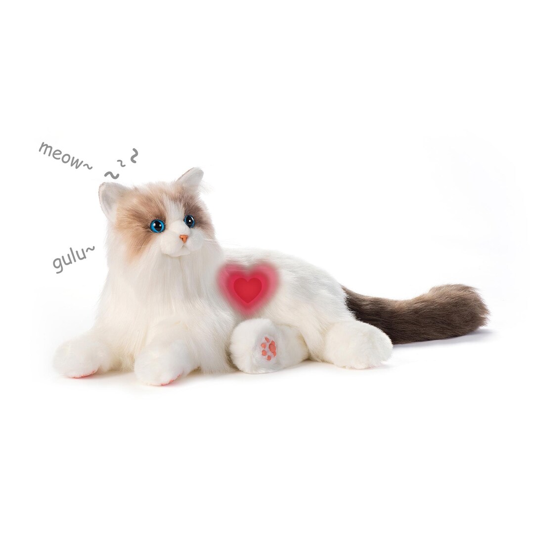 Weighted Ragdoll Robot Cat Plush: Interactive Companion, Realistic ...