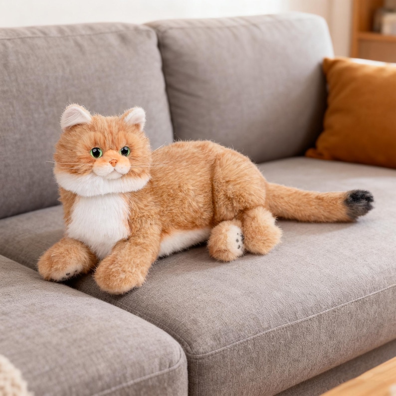 Interactive Plush Cat: Heartbeat, Meows, Purring Sounds - Etsy