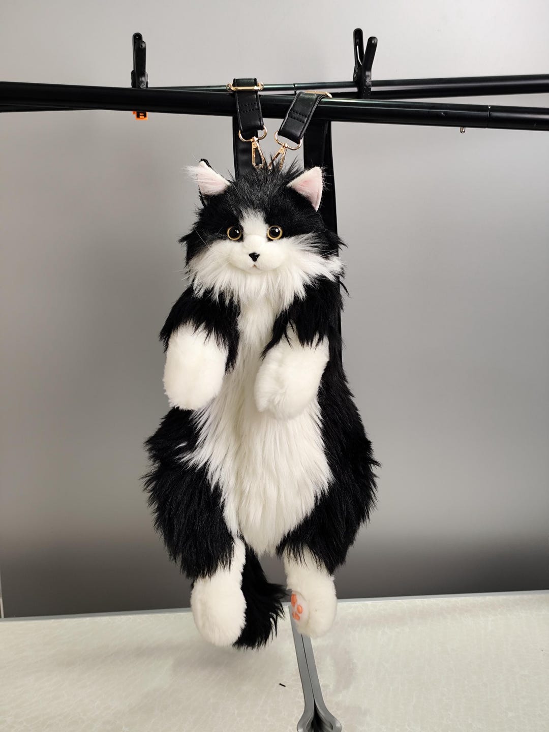 Handmade Plush Cat Backpack: Realistic Novelty Bag - Etsy