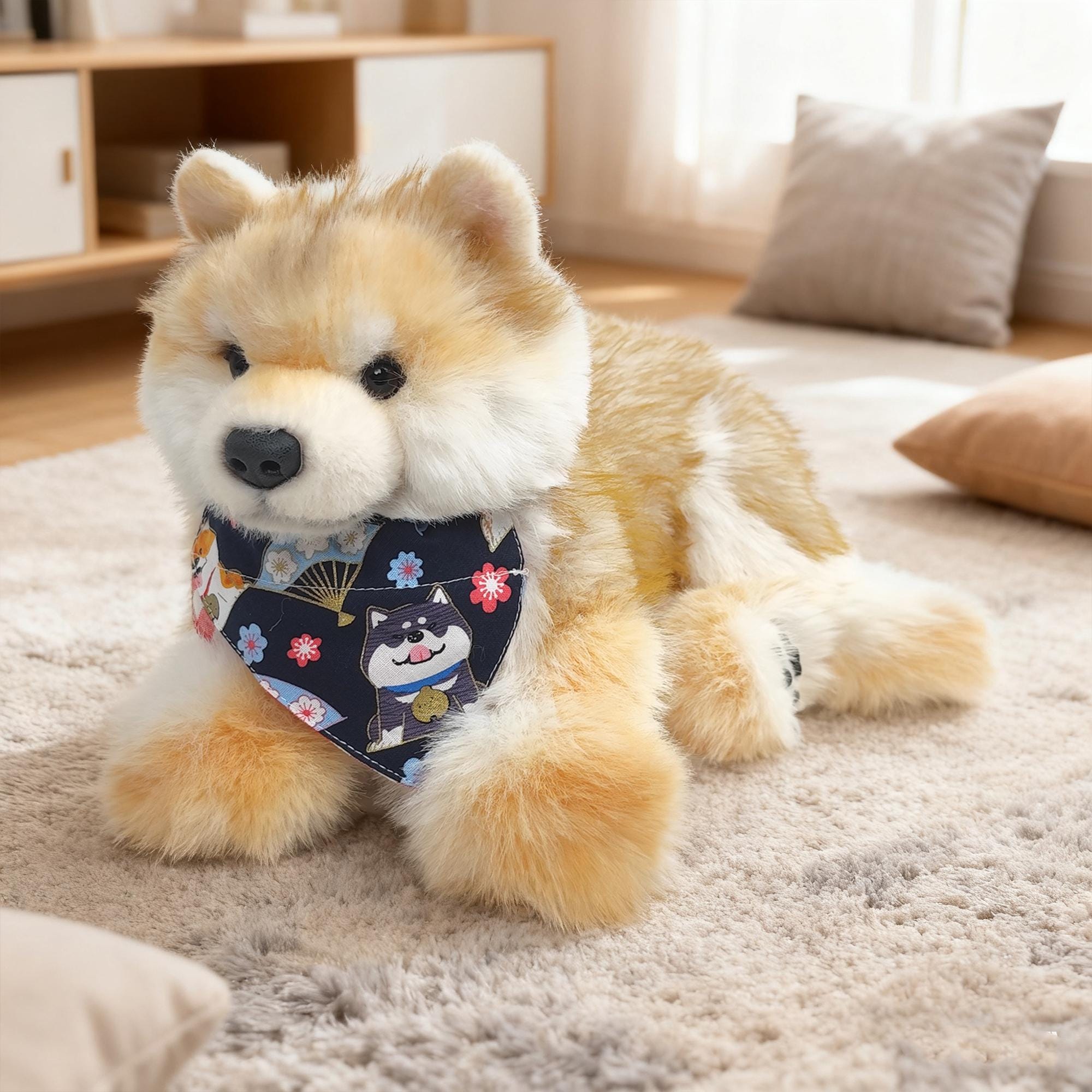 Handmade Realistic Shiba Inu Stuffed Animal: Fluffy Plush Puppy - Etsy