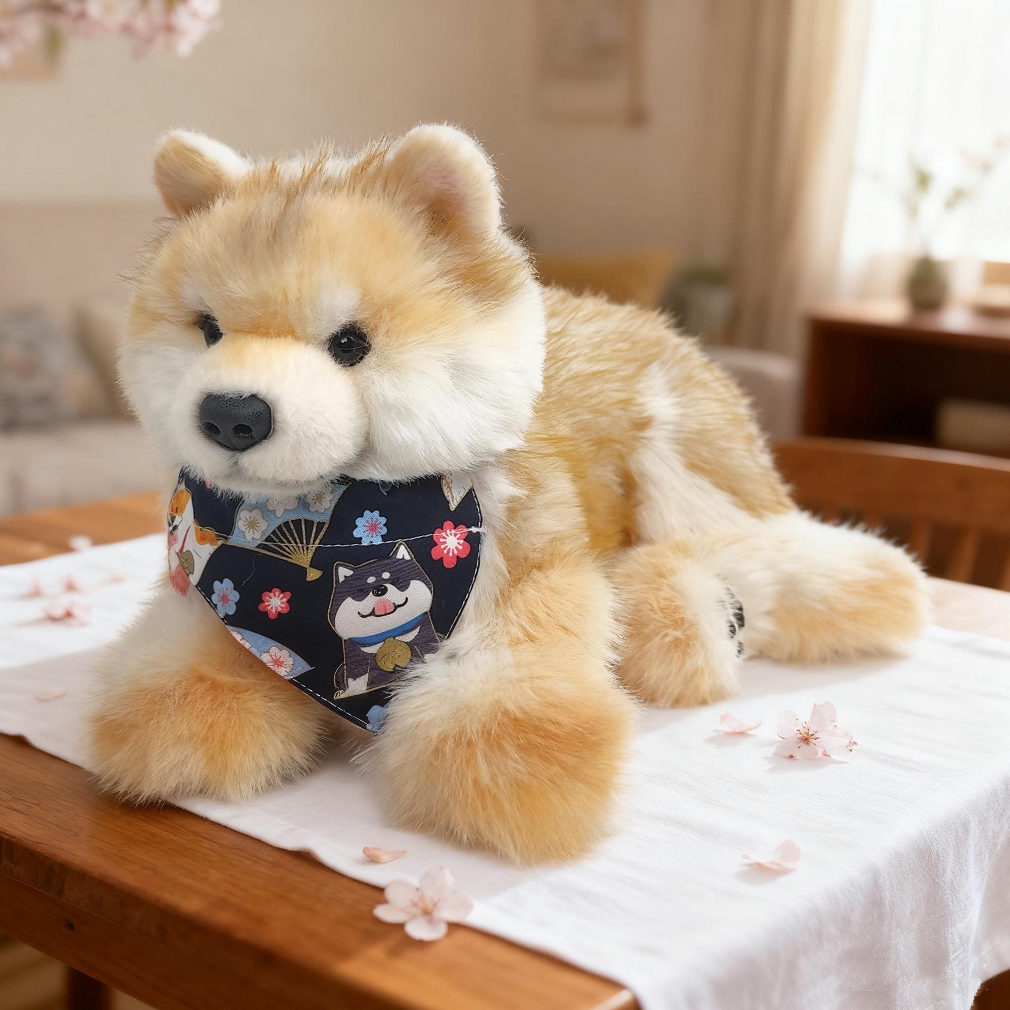 Handmade Realistic Shiba Inu Stuffed Animal: Fluffy Plush Puppy - Etsy