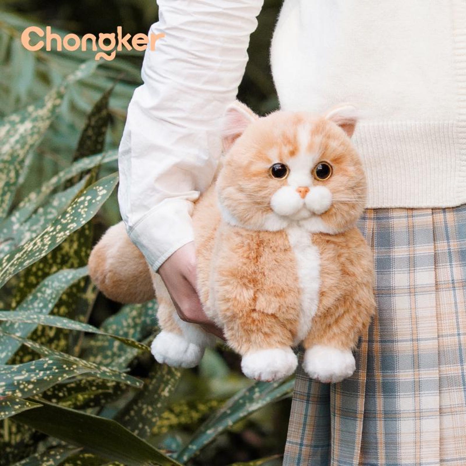 Handmade Ginger Cat Plush Crossbody Bag: Lifelike Cat Lover Gift - Etsy