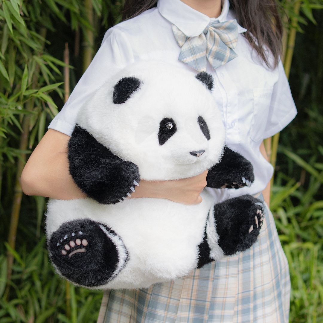 Chongker Handmade Weighted Stuffed Panda Sitting hehua 5months Old ...