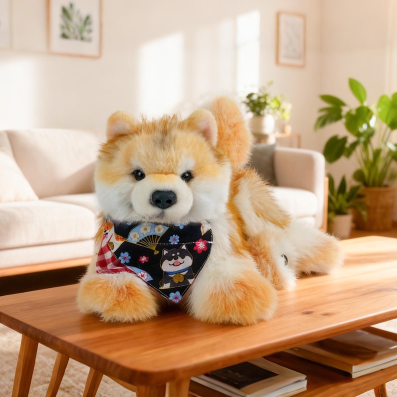 Handmade Realistic Shiba Inu Stuffed Animal: Fluffy Plush Puppy - Etsy