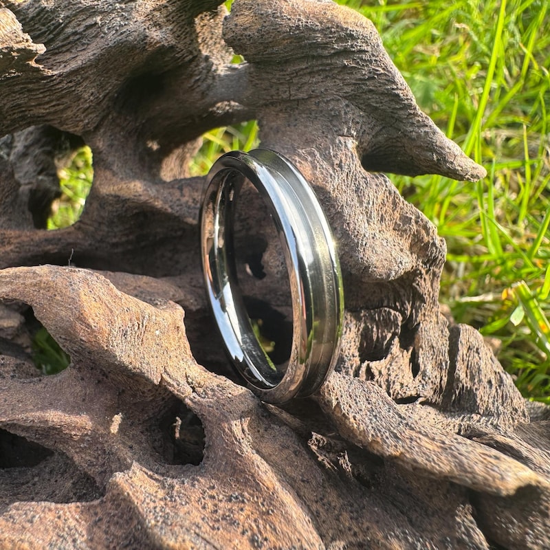Wide Band Titanium Rings - Etsy UK