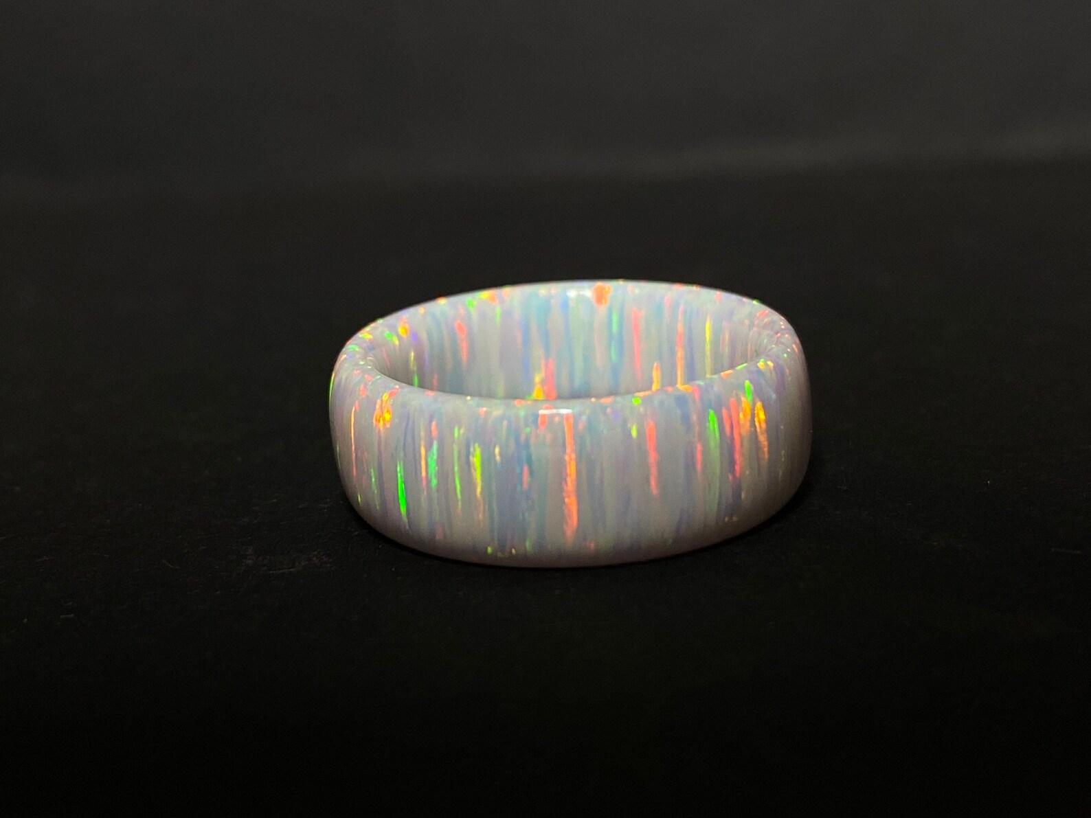 8mm White Snow Solid Opal Ring Handmade Bello Opal Ring - Etsy