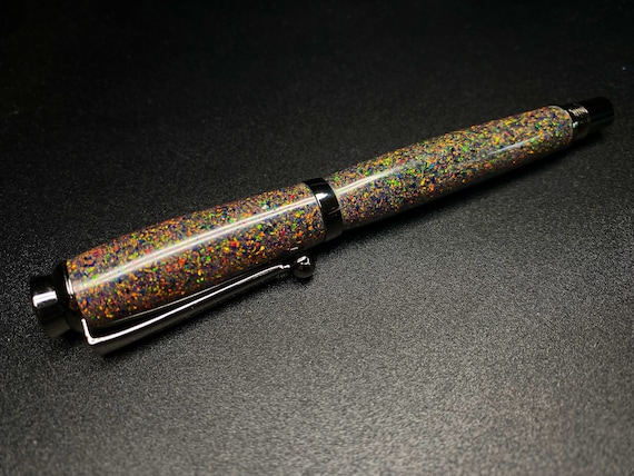 Bespoke Fine Black Opal Fountain Pen. Changes Colour red and - Etsy