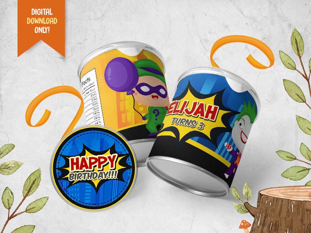 Superheroes 1.3oz Pringles Label, Baby Superhero Small Pringles Wrapper ...