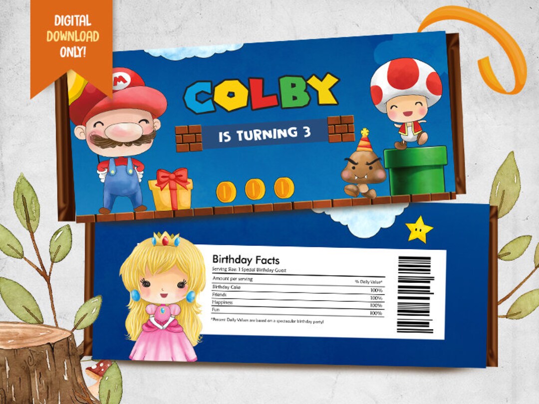 Plumber Kids Chocolate Bar Wrapper, Plumber Brothers Candy Wrapper ...