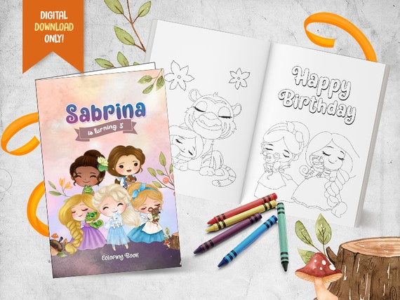 Princess Coloring Book Cute Princess Printable Activity Book - Etsy