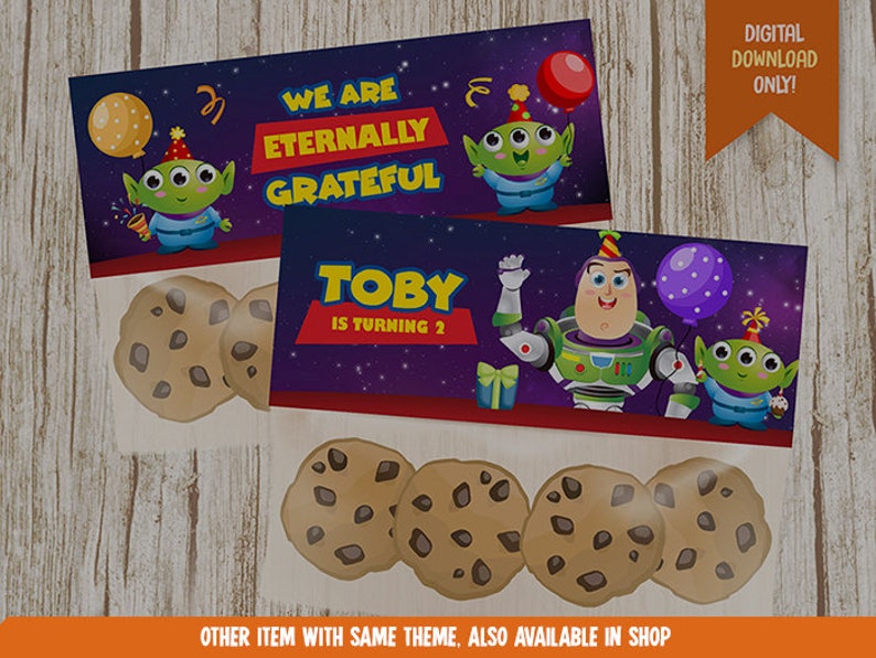 Aliens Birthday Chip Bag Cute Aliens Party Bag Space Ranger | Etsy