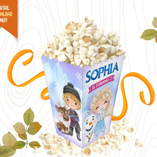 Frozen Popcorn Box - Etsy