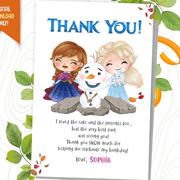 Olaf Thank You - Etsy