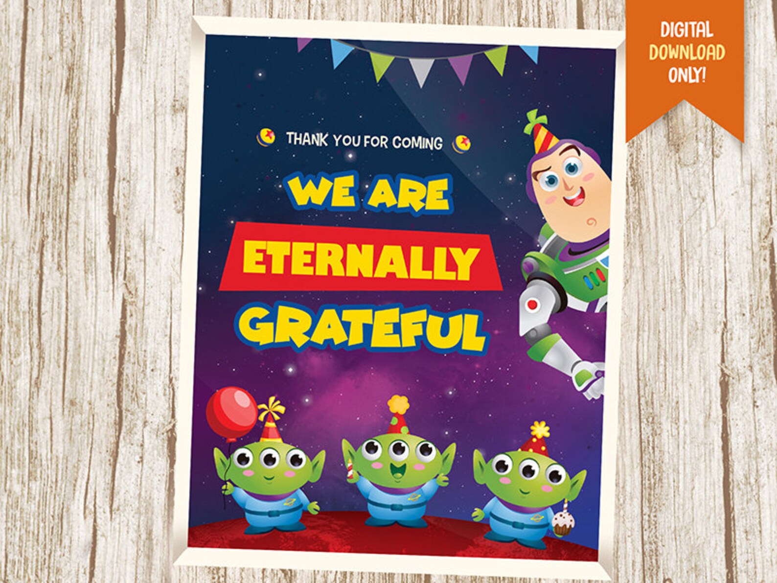 Astronaut Thank You Sign Board Aliens Thank You Poster Cute | Etsy