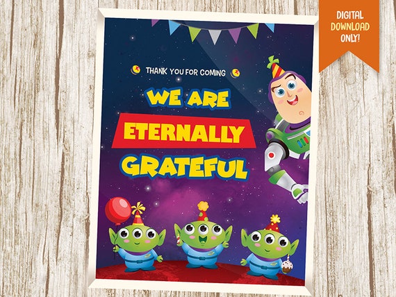 Astronaut Thank You Sign Board Aliens Thank You Poster Cute | Etsy