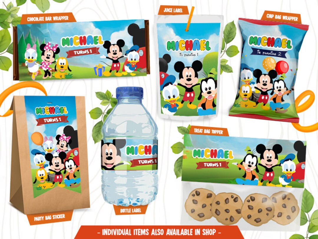 Cute Mouse Digital Birthday Bundle, Mouse Party Pack, Duck Party Bundle ...