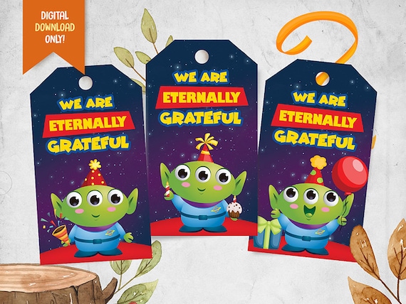Aliens Thank You Tags INSTANT DOWNLOAD Cute Aliens Favor | Etsy