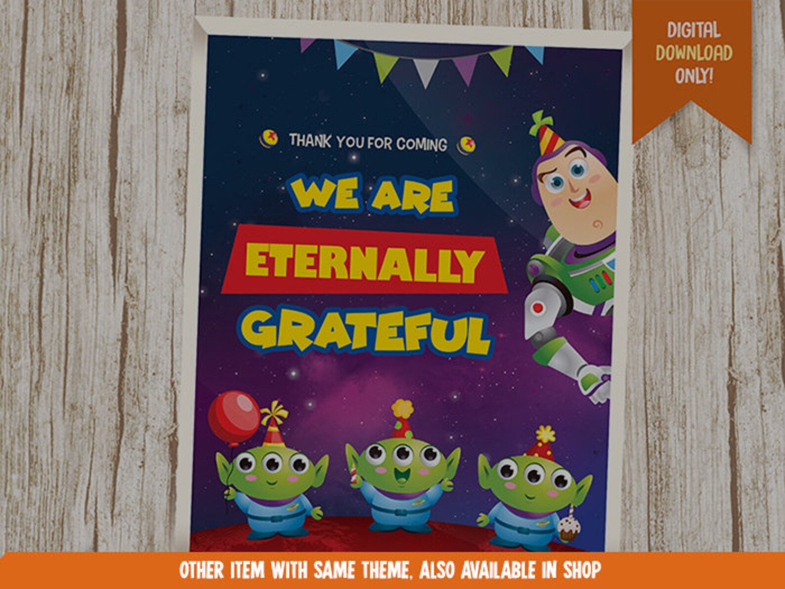 Aliens Invitation FREE Thank You Card Cute Alien Digital - Etsy UK
