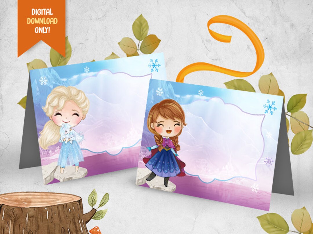 Ice Princess Food Label, INSTANT DOWNLOAD, Snow Princess Food Tent Card ...