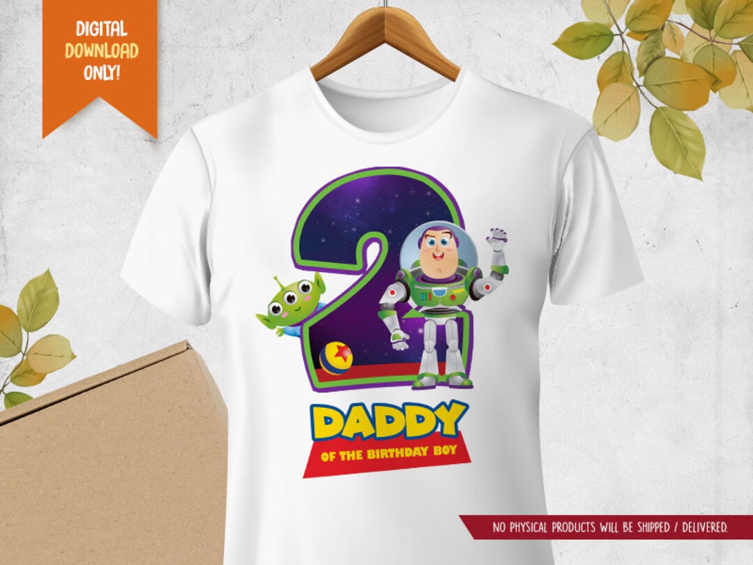 Astronaut 2nd Birthday Shirt for Daddy, Space Aliens Party Shirt, Cute ...