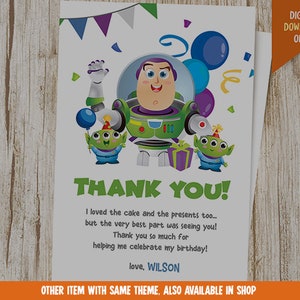 Aliens Invitation + FREE Thank You Card, Cute Alien Digital Birthday ...