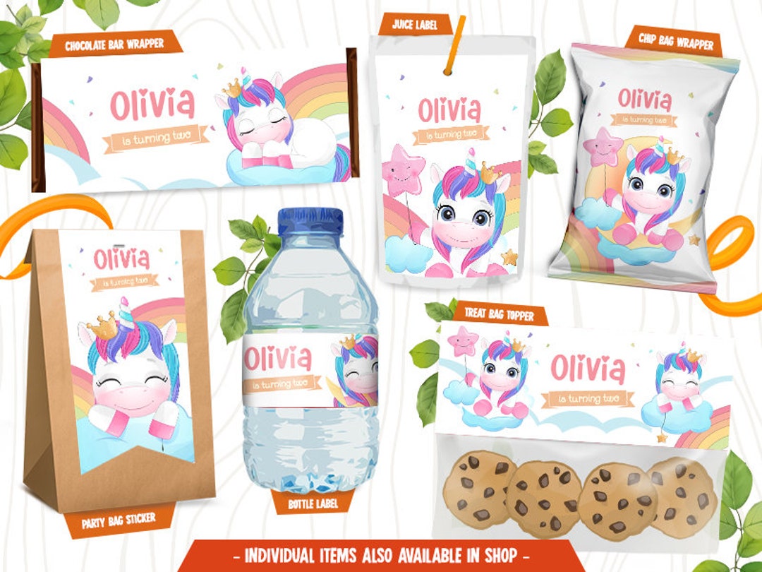 Unicorn Digital Birthday Bundle, Cute Unicorn Party Pack, Magical Party ...