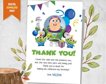 Alien Thank You Card - Etsy
