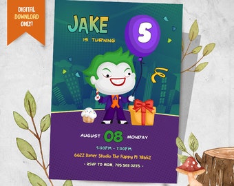 Joker 5 X 7 Digital Invitation - Etsy