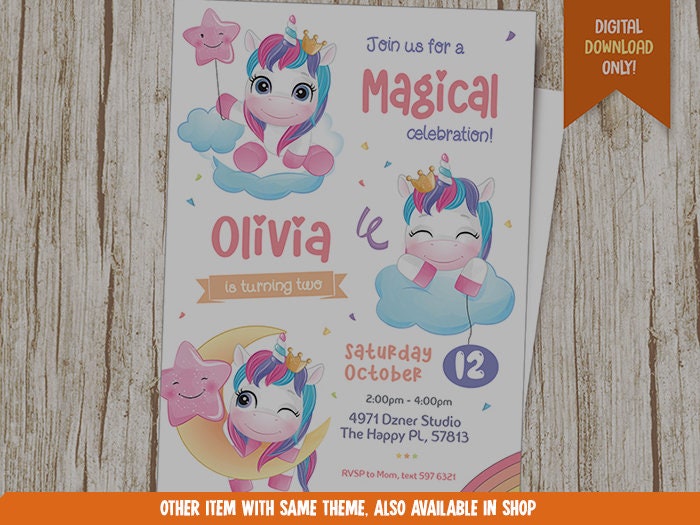 Unicorn Gift Table Sign Cute Unicorn Gift Table Printable - Etsy