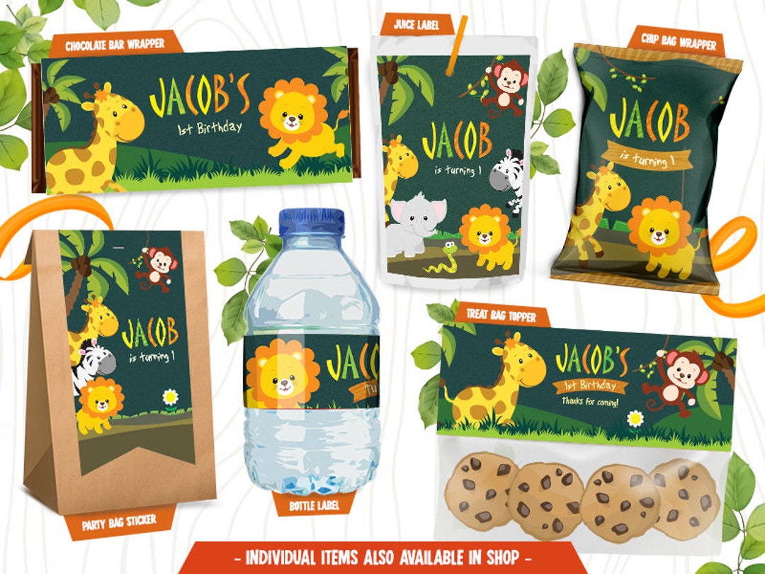 Safari Digital Birthday Bundle, Cute Safari Party Pack, Wild Safari ...