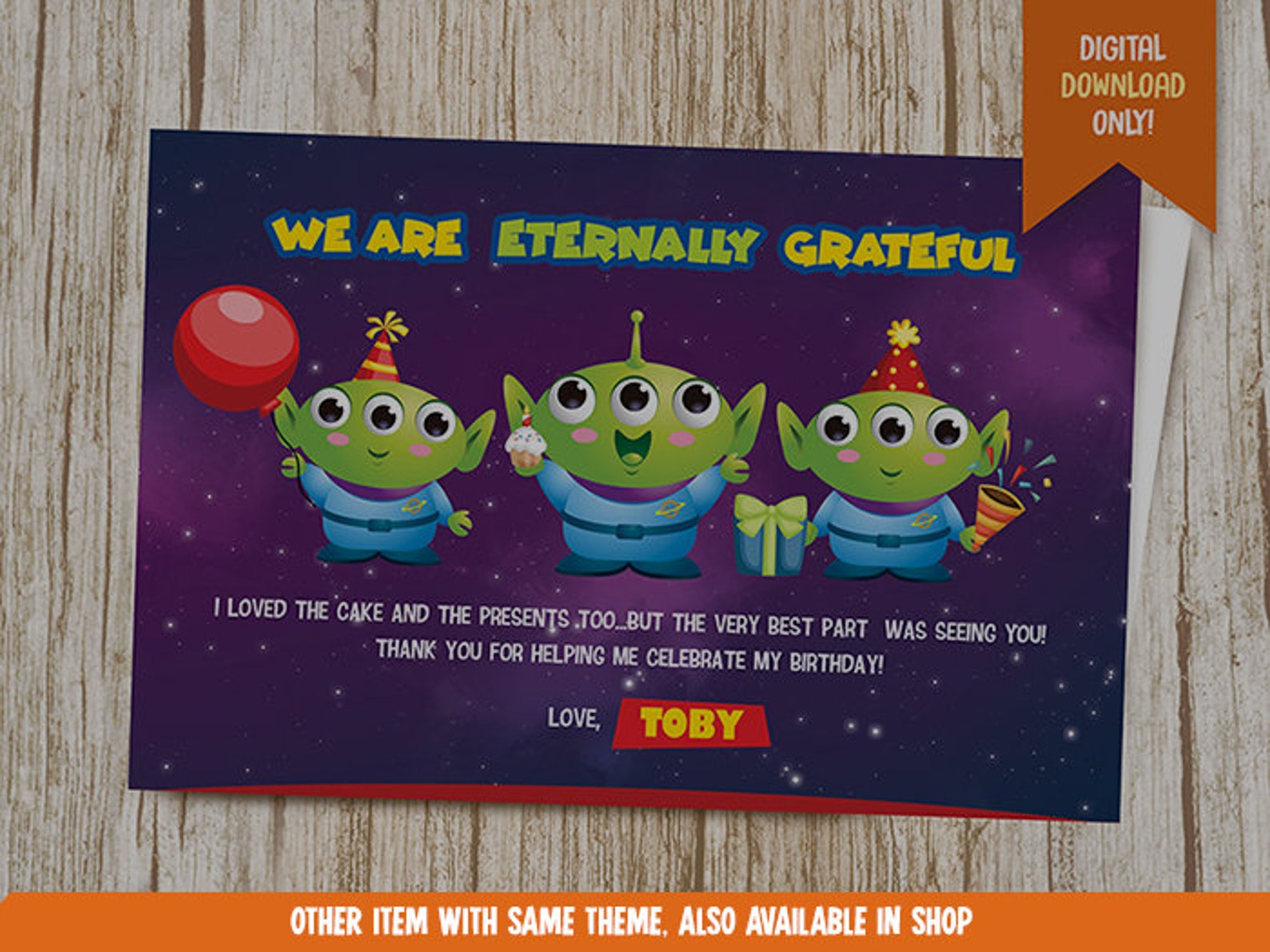 Aliens Thank You Tags INSTANT DOWNLOAD Cute Aliens Favor - Etsy