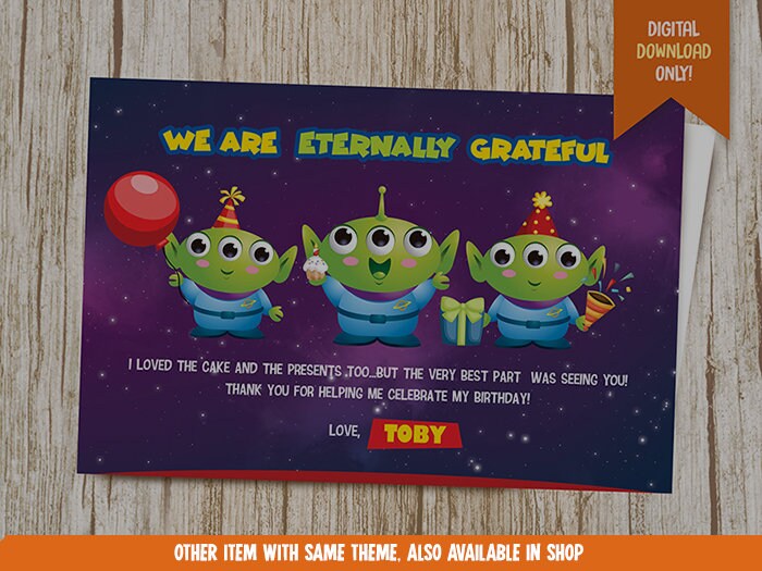 Aliens Thank You Tags INSTANT DOWNLOAD Cute Aliens Favor | Etsy