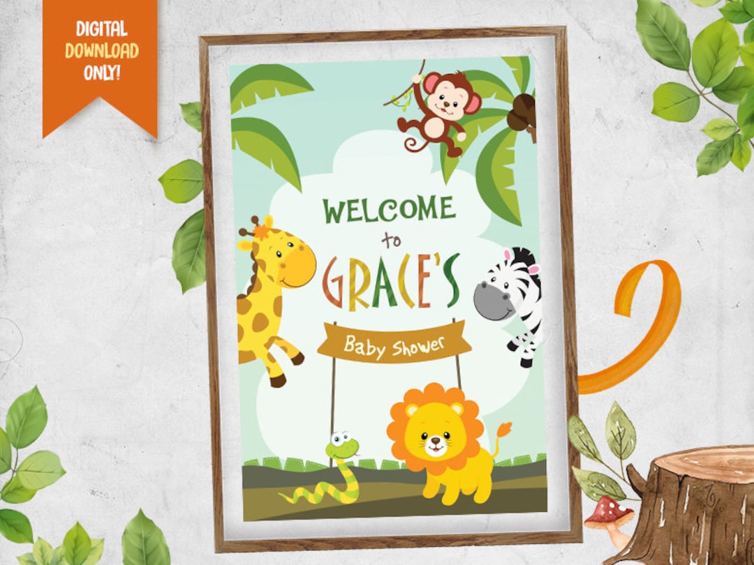 Safari Signs For Baby Shower at David Desantis blog