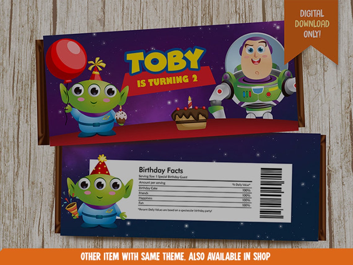 Aliens Birthday Chip Bag Cute Aliens Party Bag Space Ranger - Etsy