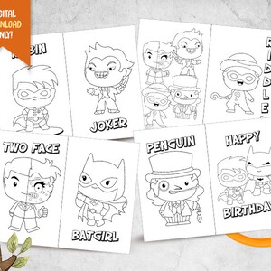 Superhero Coloring Book, Cute Heroes Printable Activity Book, Kids ...