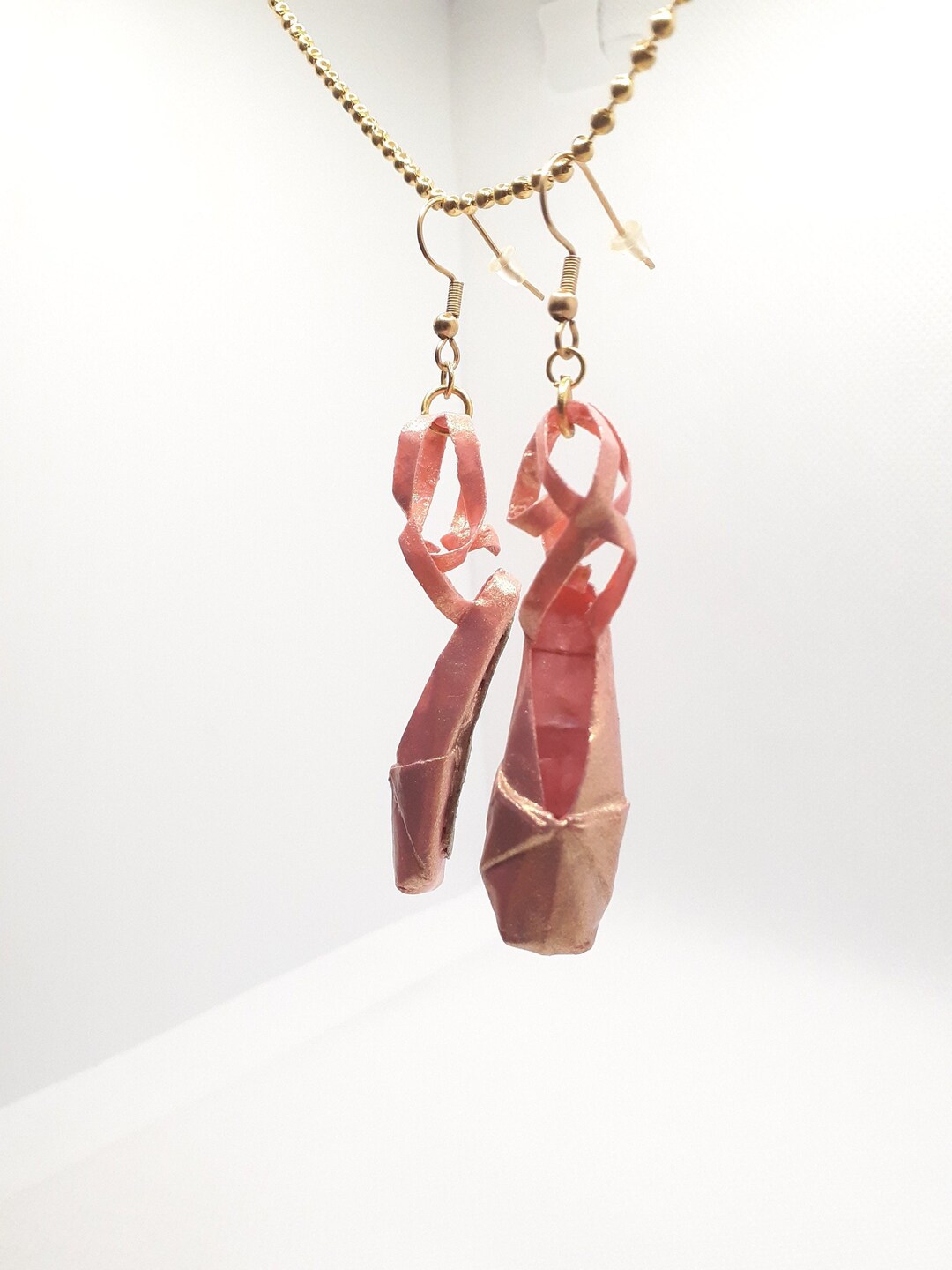 Origami Ballet Pointe Shoe Earrings - Etsy