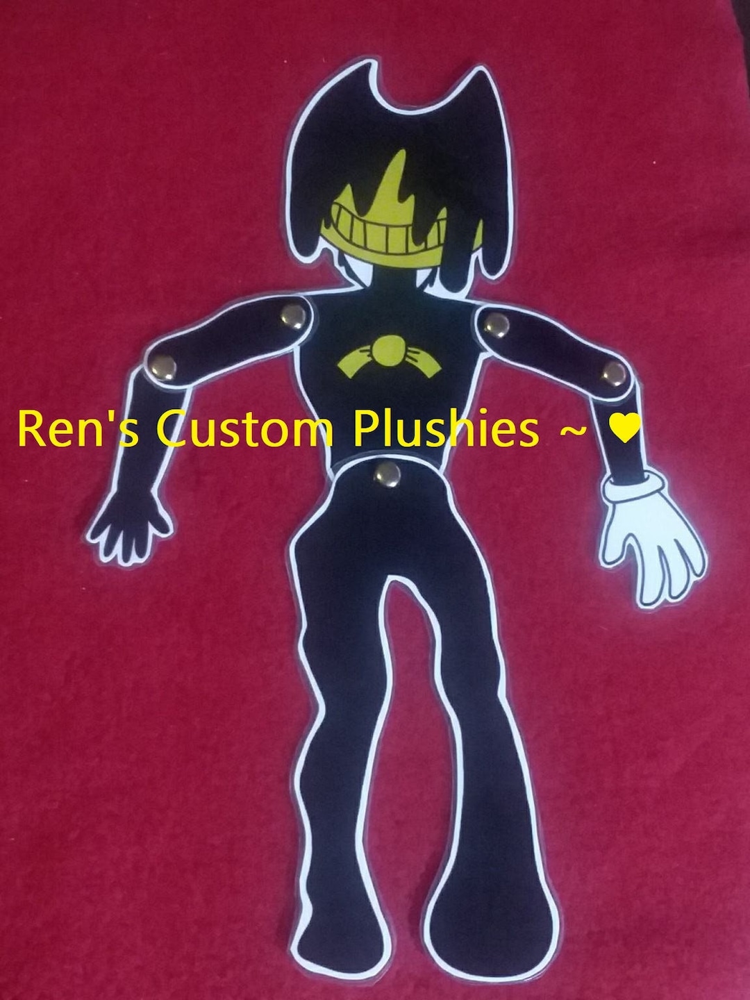 Custom Handmade Laminate Cosplay Batim Ink Demon Paper Doll - Etsy