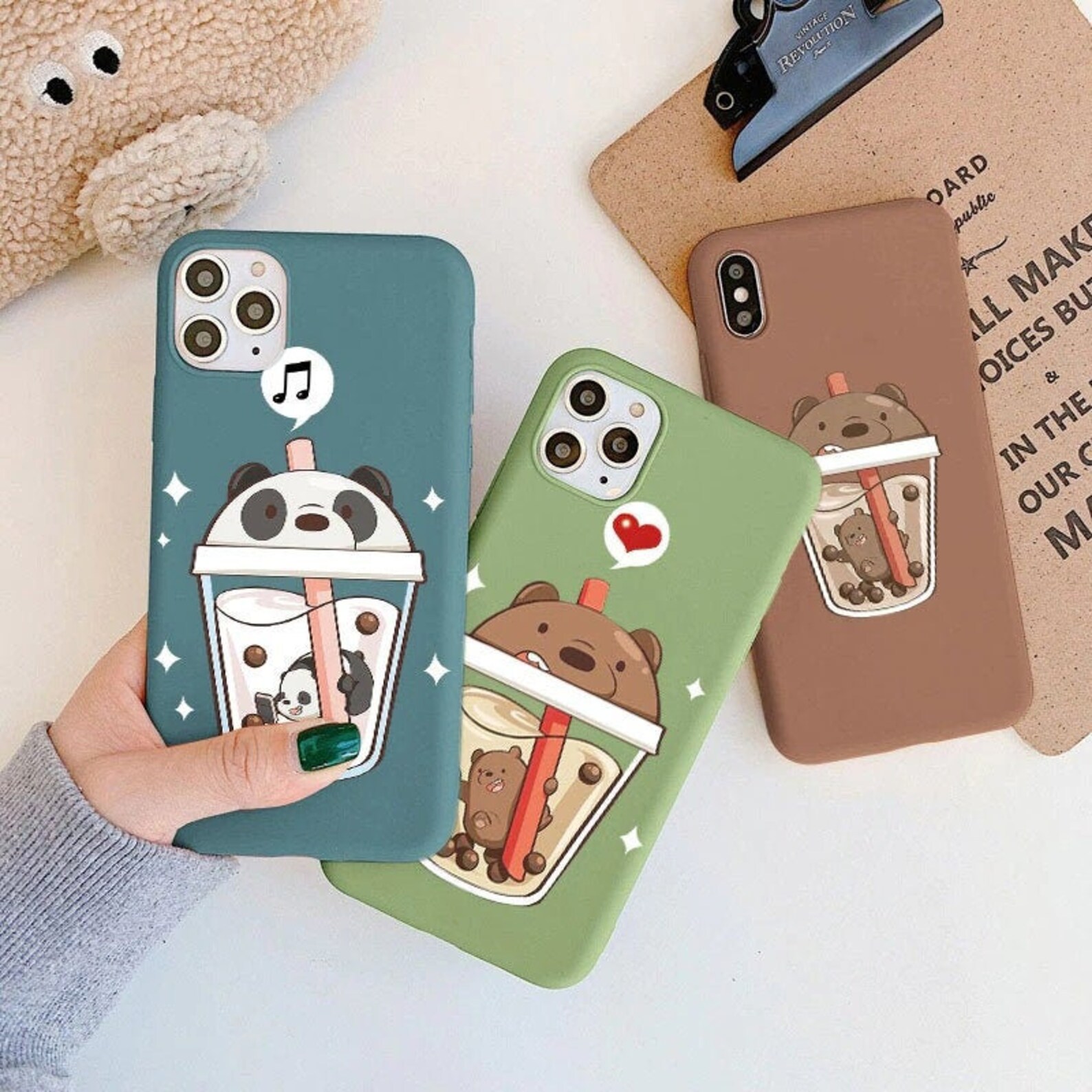 Panda Phone Case Cute Cartoon Panda Bear Silicone Phone Case | Etsy