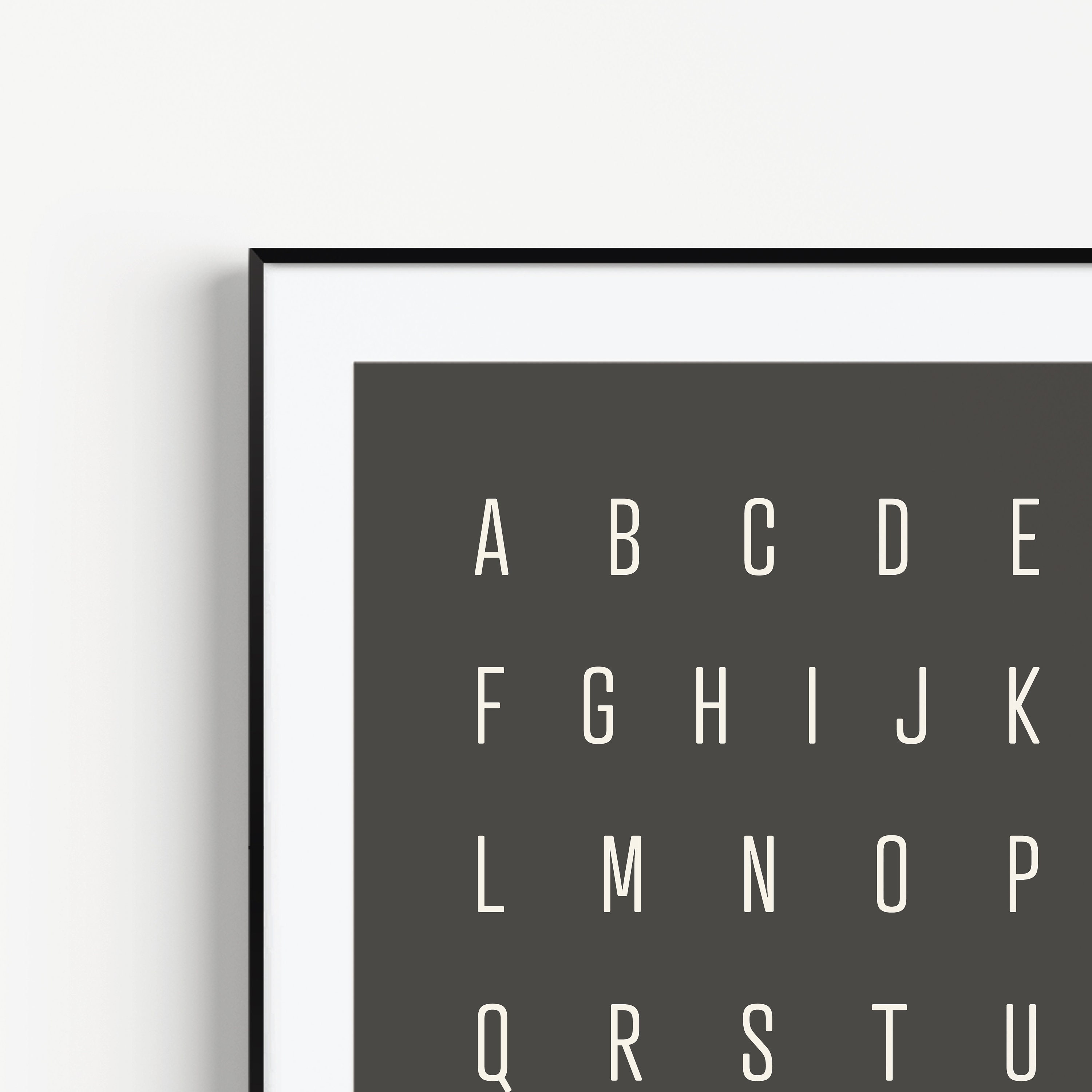 Modern Alphabet Printable, ABC Poster, Minimalist Nursery Wall Art, ABC ...