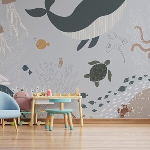 Underwater Fish Wallpaper | Paradise Wall Mural | Ocean Themed Kids ...