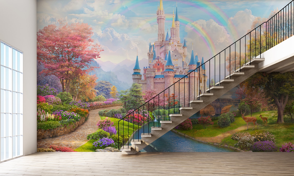 Dreamy Princess Fort: Fairy-tale Inspired Wallpaper Murals for Children ...