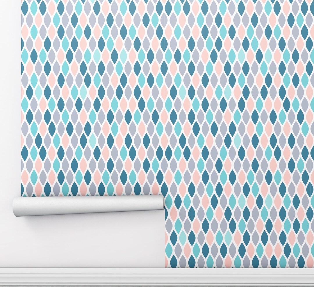 Geometric Pattern Wallpaper - Modern Multicolor Peel & Stick Mural for ...