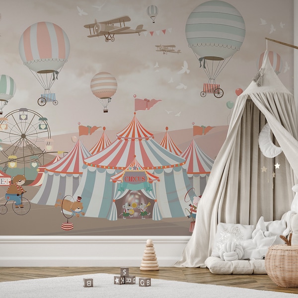 Circus Wall Mural - Etsy