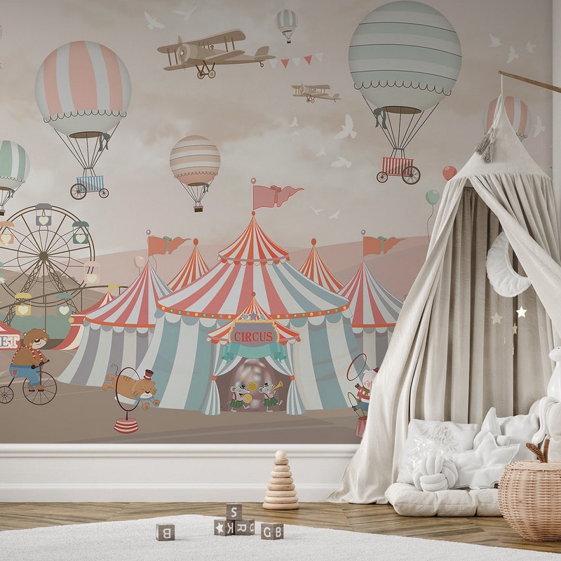 Circus Wall Mural - Etsy