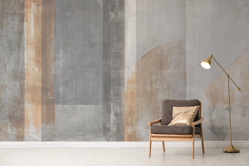 Rustic Concrete Wallpaper Mural: Industrial Chic Peel and Stick Decor ...
