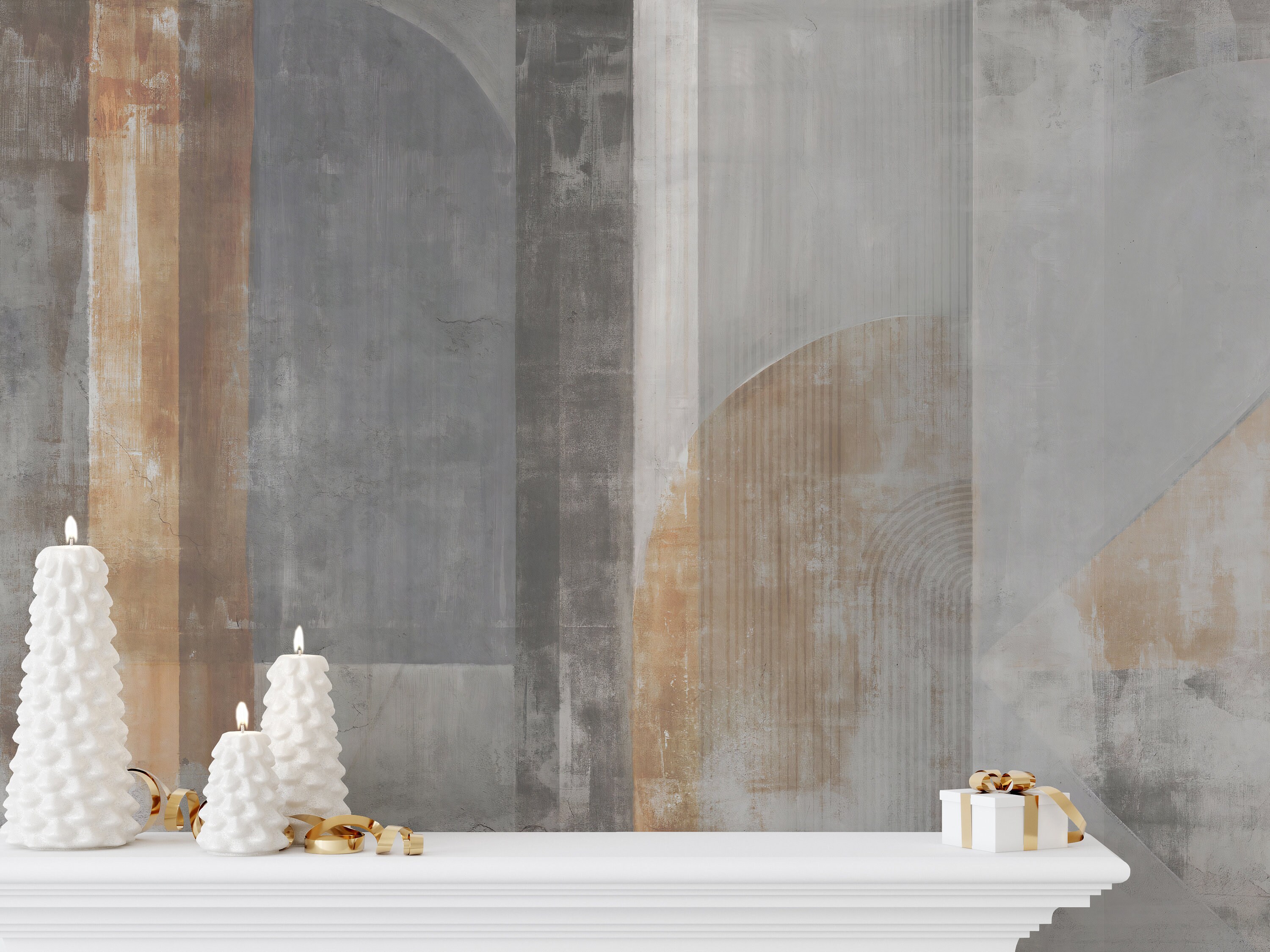 Rustic Concrete Wallpaper Mural: Industrial Chic Peel and Stick Decor ...