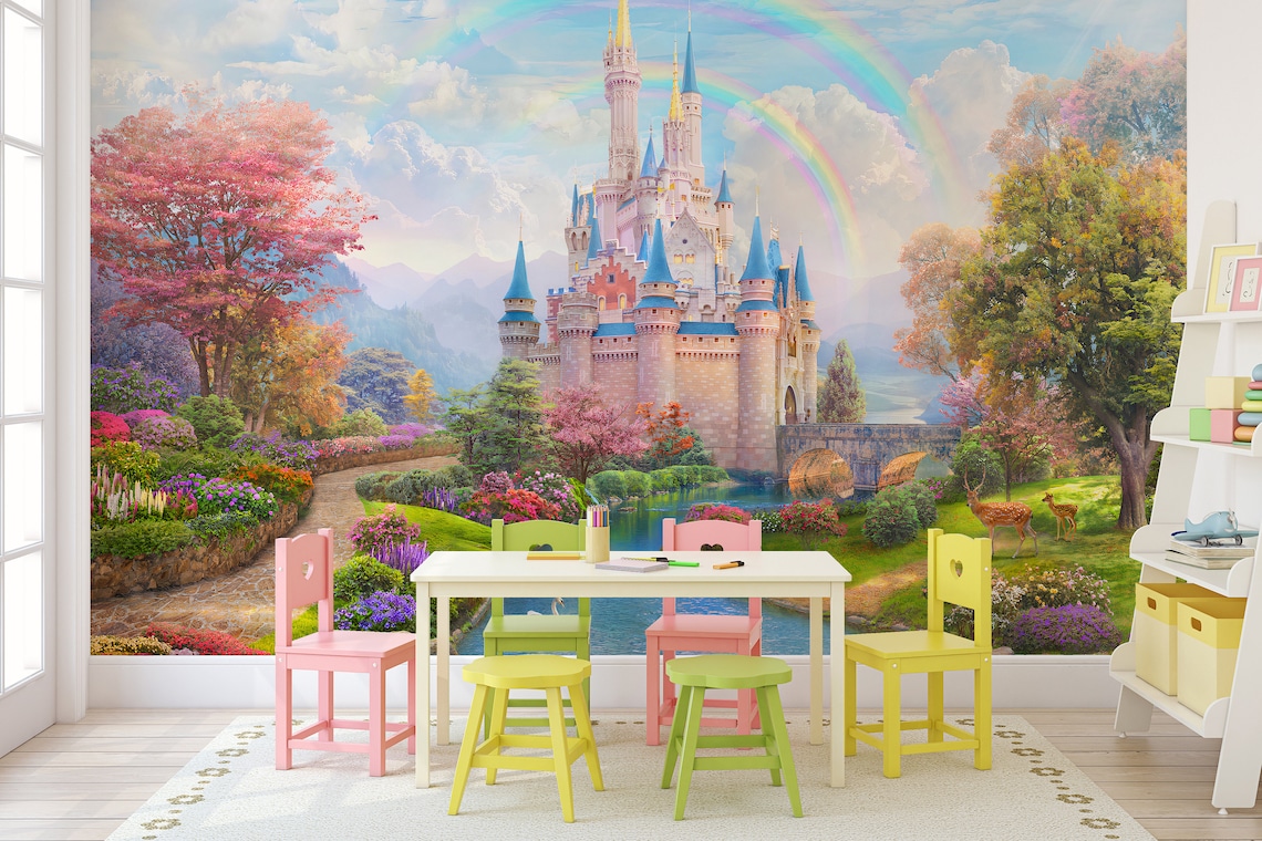 Dreamy Princess Fort: Fairy-tale Inspired Wallpaper Murals for Children ...