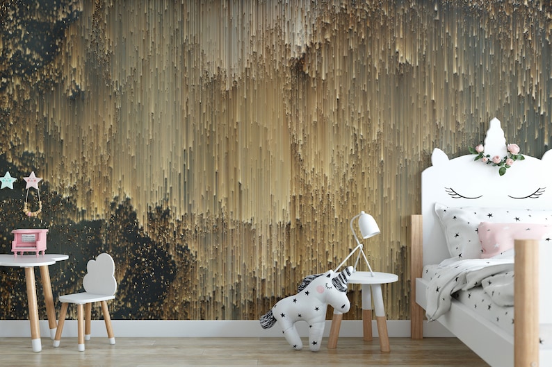 Gold Luxury Wallpaper Gold Strip Wall Design Peel N Stick - Etsy UK